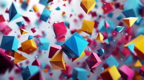 Premium Photo Diverse 3d Shapes Floating Background