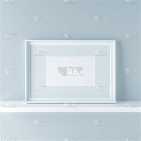 架子上的极简框架。3 d图形说明