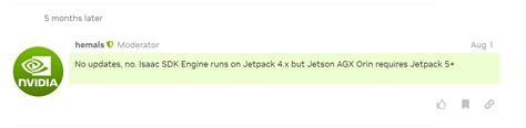 Isaac Sdk Compatibility With Jetson Agx Orin Development Kit Isaac Sim Nvidia Developer Forums