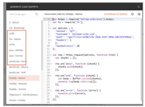 Generate Code For Your Front End Apps Postman Blog