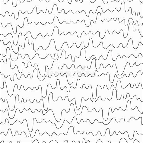 Monochrome Curved Lines Seamless Texture Stock Vector Illustration Of