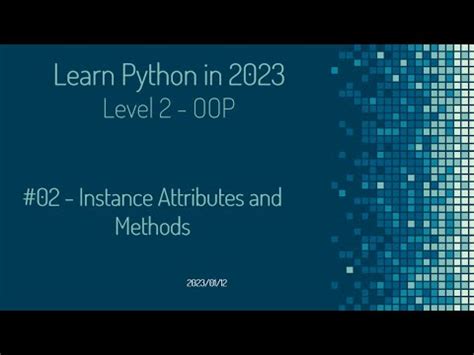 Learn Python In Arabic 02 Instance Attributes And Methods YouTube