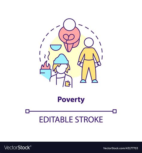 Poverty Concept Icon Royalty Free Vector Image