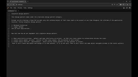 Singleton Design Pattern Designpattern Solidprinciples Lowleveldesign Lld Cpp