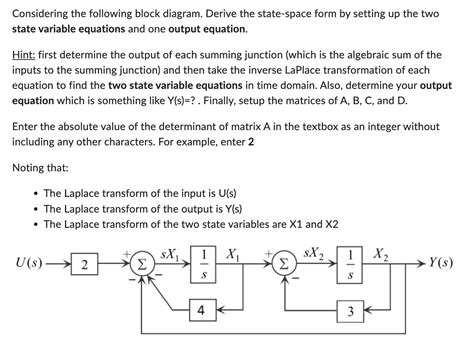 Solved Considering The Following Block Diagram Derive The Chegg