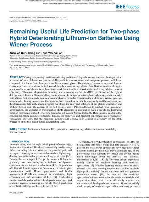 Pdf Remaining Useful Life Prediction For Two Phase Hybrid