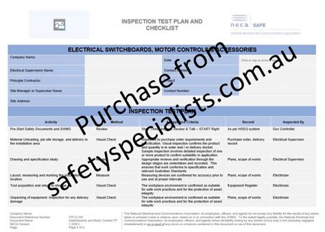 Switchboards And Motor Control ITP NECA Safety Specialists