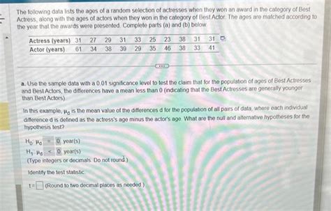 solved the following data lists the ages of a random