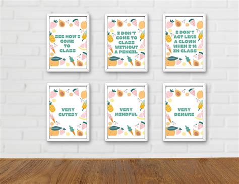Very Demure Classroom Posters Printable 11x14 Etsy