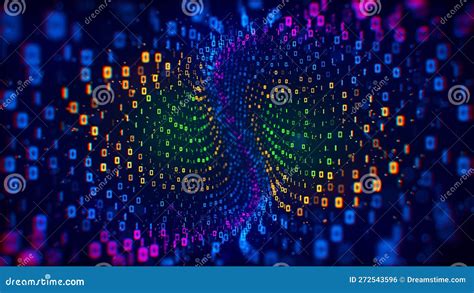 Orange Binary Code Background Seamless Pattern Cartoon Vector