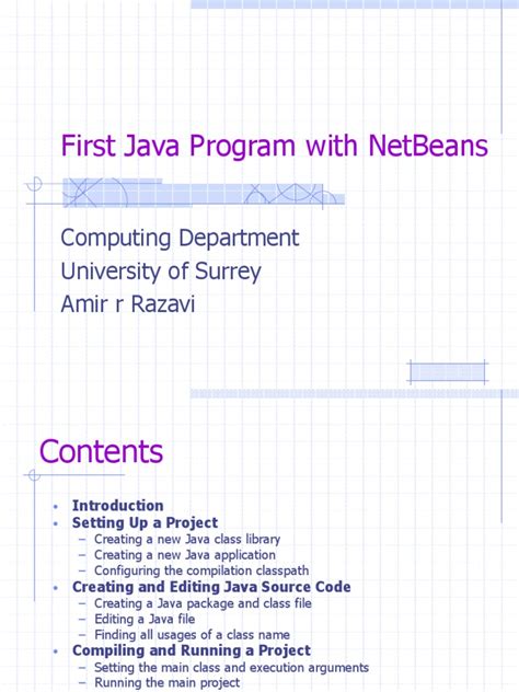 First Java Program With Netbeans Pdf Net Beans Applications