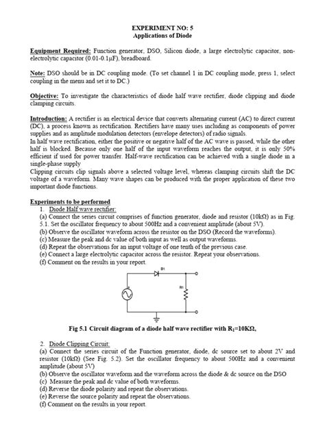 Exp5 Manual Pdf Rectifier Diode