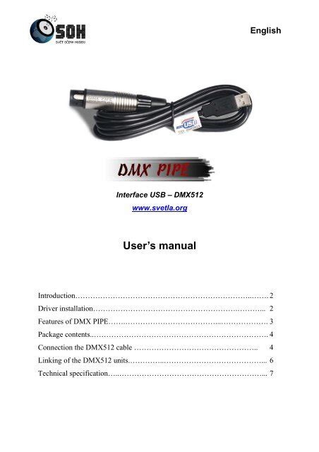Manual For USB DMX512 Interface DMX PIPE