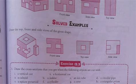 Front View Side View Top View Solued Examples Draw The Top Front And