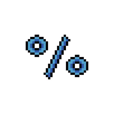 Percentage Icon With Pixel Art On White Background 11508041 Vector Art