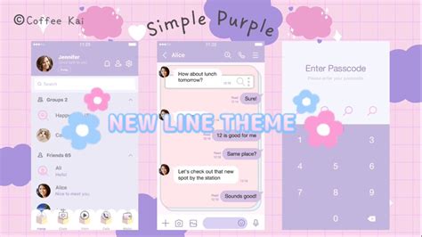 New Simple Purple Theme Line Theme Line Store Purple Themes