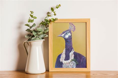 Purple Peacock Print Professor Millie Moons Fantastical Contraptions