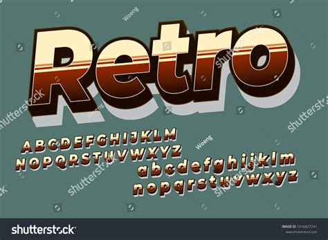 Vintage Retro Font Alphabet Brush Script Stock Vector Royalty Free 1916827241 Shutterstock