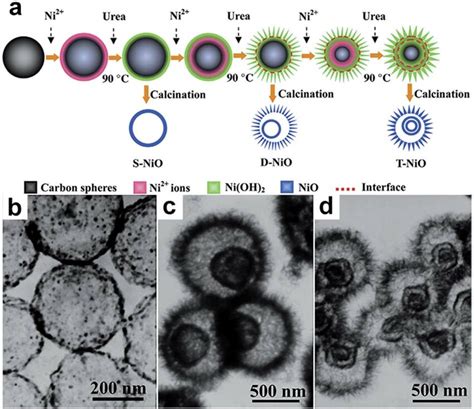 A Schematic Of Synthesizing Multishelled Nio Hollow Nanospheres Using