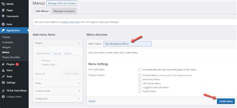 how to add a navigation menu wordpress guide fastcomet