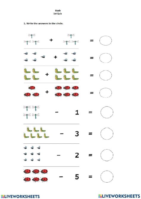 Addition And Subtraction Worksheet For Elementary Live Worksheets