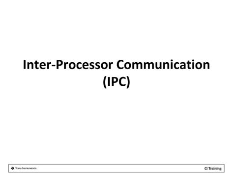 ppt inter processor communication ipc powerpoint presentation free