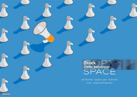 메가폰 등색 패턴 독재 개념 포스터에 대한 언론 항의 와 푸른 배경에 고립 된 사회 배너 디자인 일러스트 벡터 Eps 10 복사 공간 개념에 대한 스톡 벡터 아트 및 기타