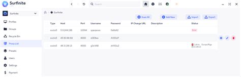 proxy scan surfinite docs