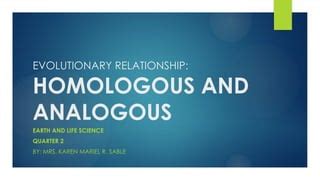 PPT Homologous Vs Analogous Structure PPTX