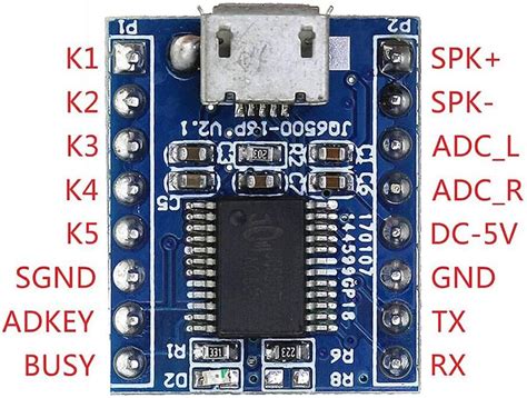 Jq6500 Voice Module Mp3 Module Mcu Serial Port Control Broadcast One On