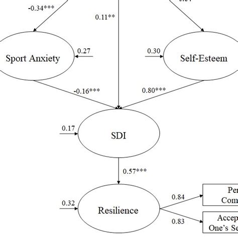 Model Of Structural Equations Showing The Relationships Between The Download Scientific Diagram