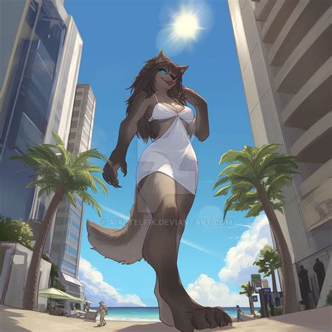 Amainjio A Giant Furry Girl 500 Feet Tall Or More By Aiartelfik On