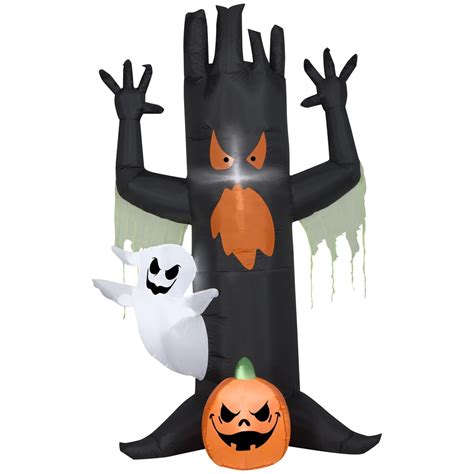 Gemmy Airblown Inflatable Haunted Black Tree Wghosts And Jol Opp 7 Ft
