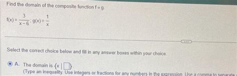 Solved Find The Domain Of The Composite Function Fog