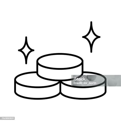 얇은 선 스타일의 동전 아이콘 벡터 일러스트 레이 션 그래픽 디자인 개념 기호에 대한 스톡 벡터 아트 및 기타 이미지 개념