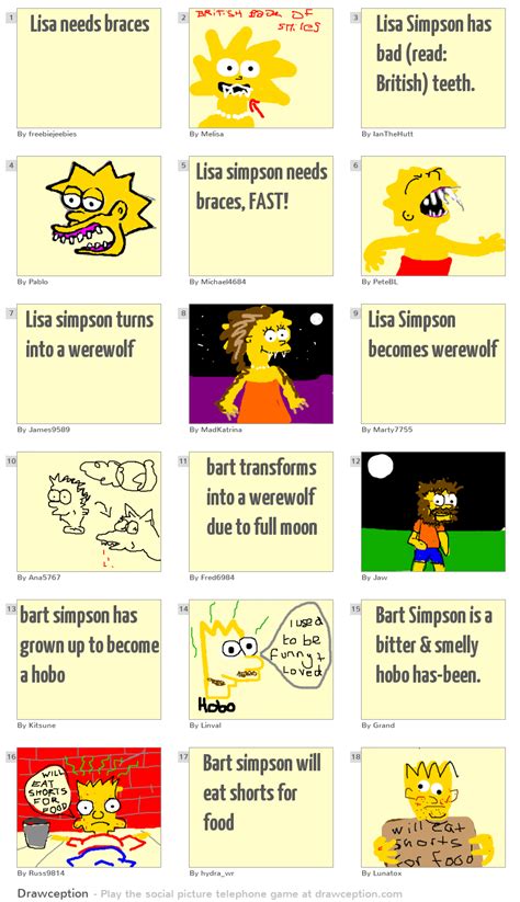 Lisa Needs Braces Drawception
