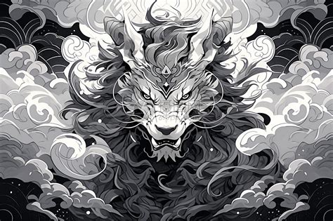 精美的麒麟神兽插图插画图片下载 正版图片600999747 摄图网