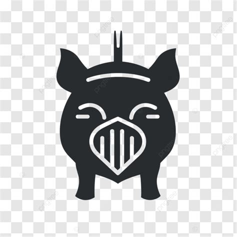 흰색 바탕에 검은 돼지 아이콘 벡터 흰색 배경에 베이컨의 단순한 검은 아이콘 그림자 없음 작은 프레임 중앙 Png 일러스트 및 벡터 에 대한 무료 다운로드 Pngtree