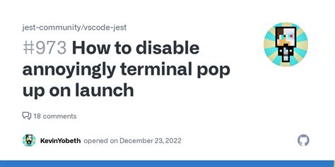 How To Disable Annoyingly Terminal Pop Up On Launch · Issue 973 · Jest Communityvscode Jest