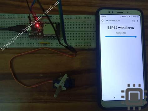 iot enabled with esp32 building a servo motor web server for remote