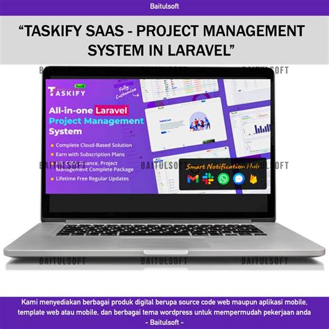 Jual Source Code Aplikasi Web Taskify Saas Project Management System
