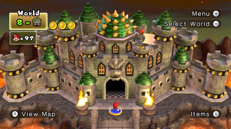 Filensmbw Bowsers Castle World Map Screenshotpng Super Mario Wiki