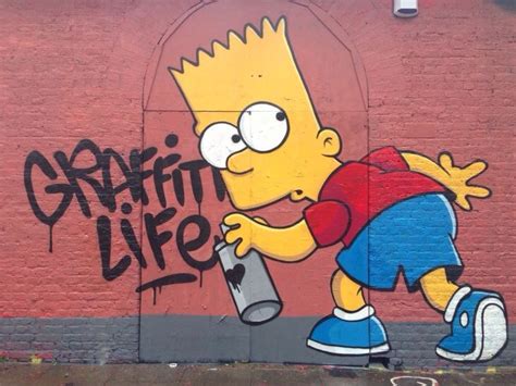 Bart Simpson Graffiti Style Simpsons Art Street Art Bart Simpson Art
