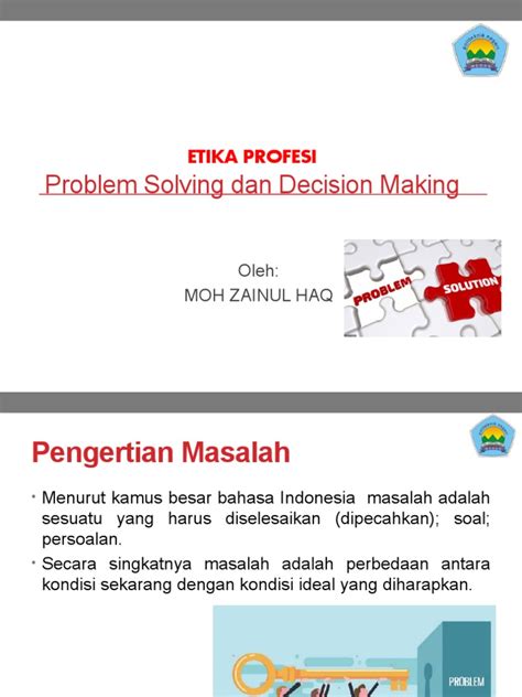 Pertemuan 17 Problem Solving Dan Decision Making Pdf