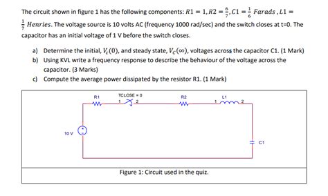 What Is The Voltage Across The Capacitor At T Infiniti In This Circuit Electrical Engineering