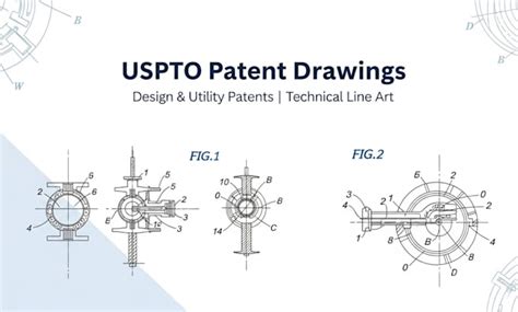 Uspto Patenttekeningen Voor Design En Utility Patenten Met Technische