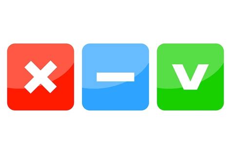 Marca Más Menos Más Menos Marca De Verificación Ilustración Vectorial Vector Premium