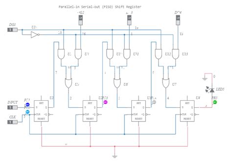 Copy Of Parallel In Serial Out Piso Shift Register Multisim Live