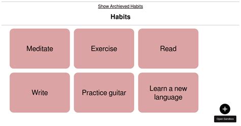 Machine Coding Round 2 Habit Tracker Codesandbox