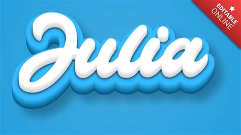 Julia | Text Effect Generator